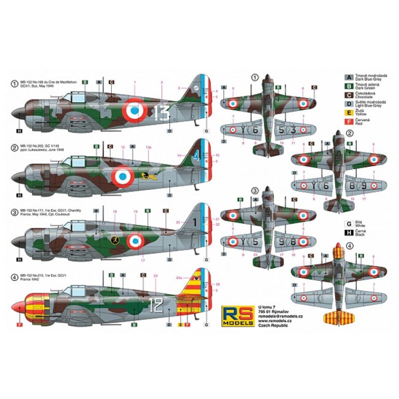 Bloch MB-152 WW II French Fighter, RS Models, 1:72, (92164) - Modellbau ...