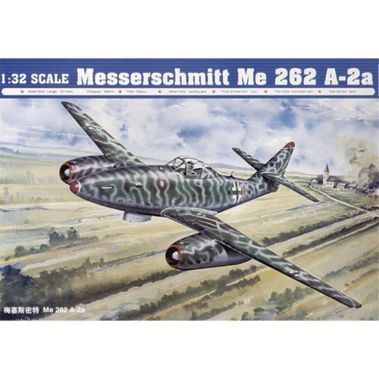 Messerschmitt Me 262 A-2a, Trumpeter 2236, M 1:32 - Modellbau Militärgeschichte Fachliteratur Dritte