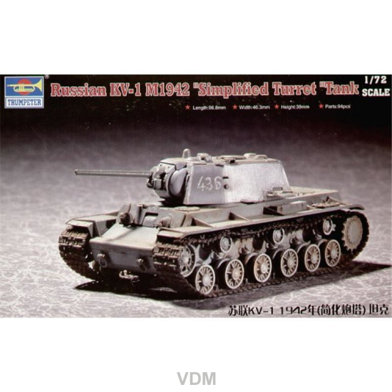 Russian KV-1 M1942, Trumpeter 7234 M 1:72 - Modellbau Militärgeschichte ...