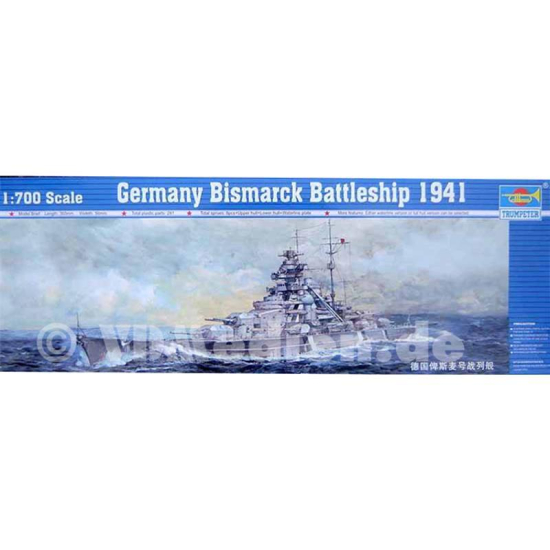 Germany Bismarck Battleship 1941, Trumpeter 05711, M 1:700 - Modellbau ...
