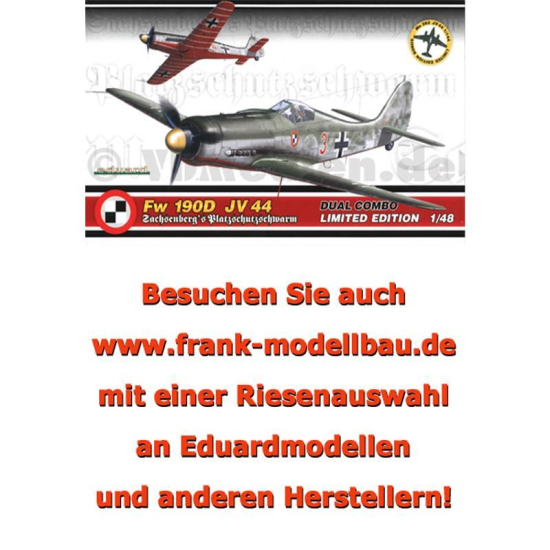 Fw 190D JV 44 Sachsenbergs Platzschutzschwarm / Eduard 1154 -2 Kits im Maßstab 1/48- Limited Edition