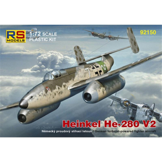 Heinkel He-280 V2 German turbojet-powered fighter aircraft, RS Models ...