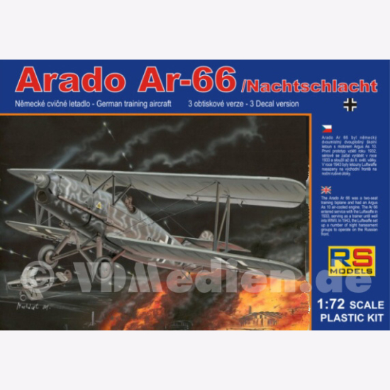 Arado 66 Nachtschlacht, Einsitzer, RS-Models 1:72 (92063) - Modellbau ...