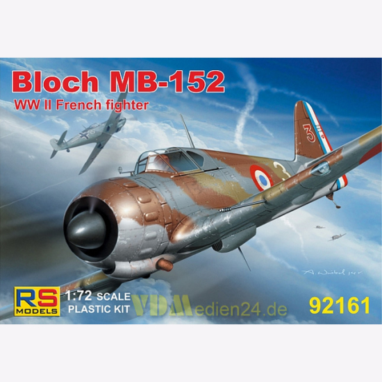 Bloch MB-152 WW II French Fighter, RS Models, 1:72, (92161) - Modellbau ...