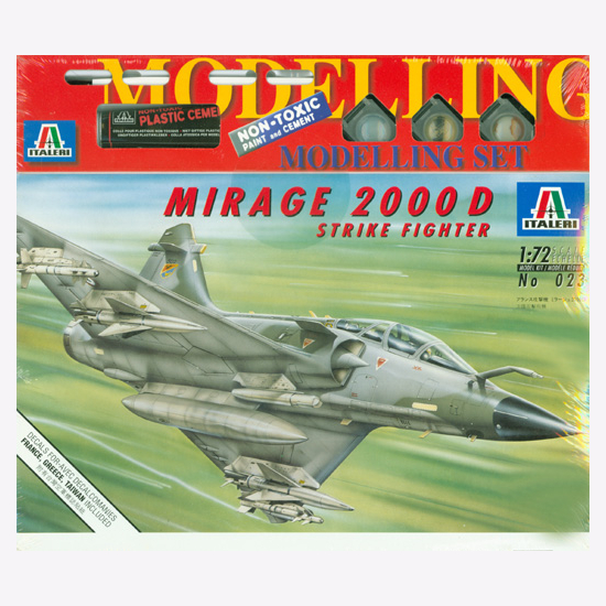 Mirage 2000 D Strike Fighter - Italeri 023, M 1:72 inkl. Farben, Pinsel ...