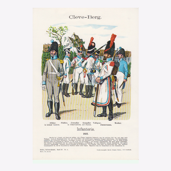 Uniformtafel Gr.4/Nr.16: CLEVE-BERG 1812. Infanterie - Modellbau ...