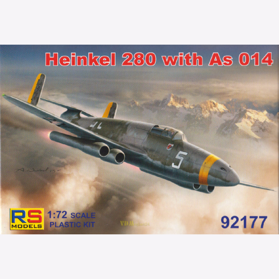 Heinkel 280 with As 014, RS Models, 1:72, (92177) - Modellbau ...