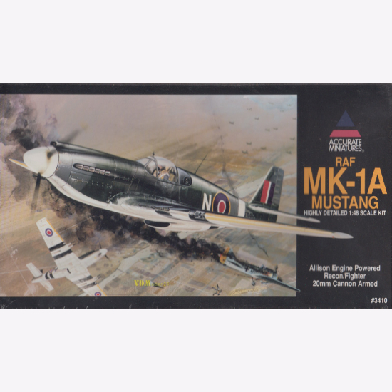 MK-1A Mustang RAF Allison Engine Powered Recon/Fighter 20mm Cannon ...