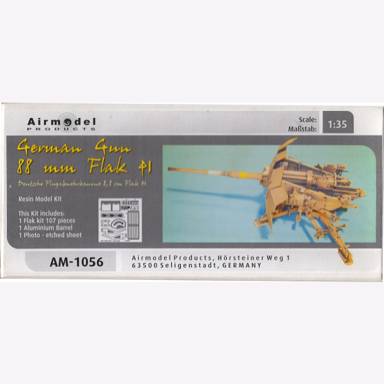 German Gun 88 mm Flak 41 WK2 Resin-Bausatz Airmodel AM-1056 Scale 1:35 ...