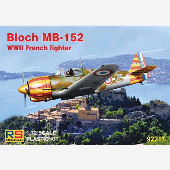 Bloch MB-152 WWII French Fighter, M 1/72 RS Models 92217 - 2. WK Jäger ...
