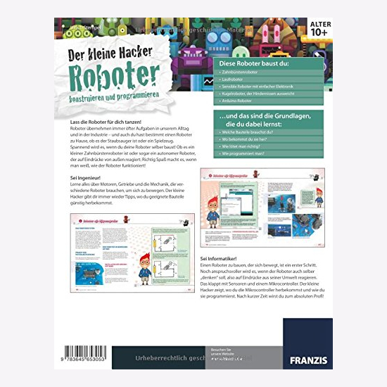 Stempel der kleine Hacker Roboter kontruieren Programmieren Technik ...