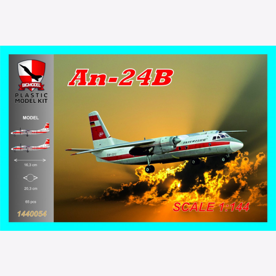 Bigmodel 1440054 Antonow An-24B 1:144 Plastikmodellbau Interflug DDR ...