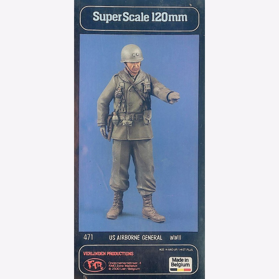 US Airborne General WWII Verlinden 471 Super Scale 120mm 1:16 Army ...
