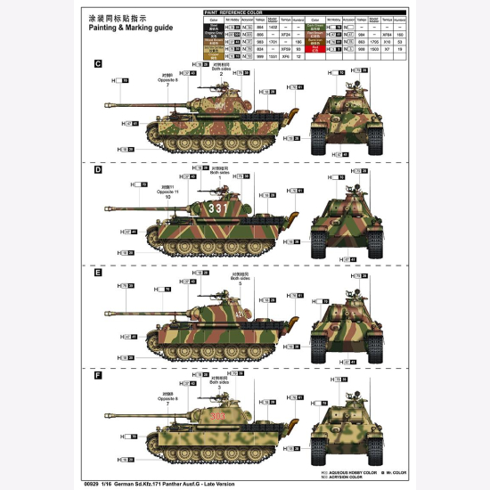 German Sd.Kfz.171 Panther Ausf.G- Late Version 00929 1:16 - VDMedien24.de