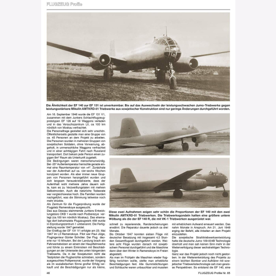 Franzke Der Strahlbomber der Luftwaffe und Nachfolgemodelle EF 131/EF ...