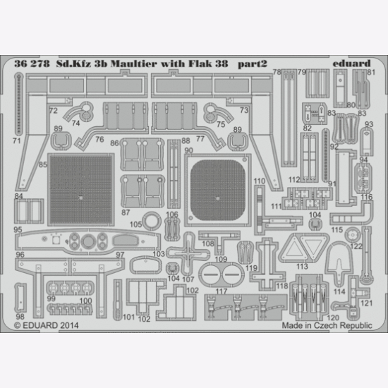 Sd.Kfz. 3b Maultier with Flak 38 for Italeri kit Eduard 36278 1:35 ...