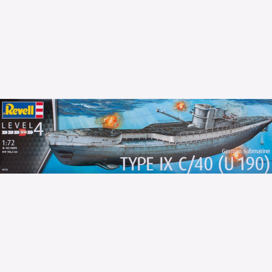 Revell 05133 German Submarine Type IX C/40 (U190) 1:72 NEU mit OVP ...