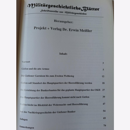 Grether / Kampe Deckname "Hansa" Die Bunker im geplanten Hauptquartier ...